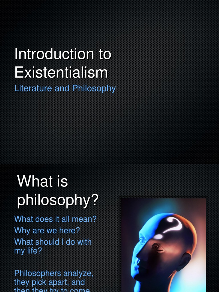 Introduction To Existentialism: Literature and Philosophy | PDF ...