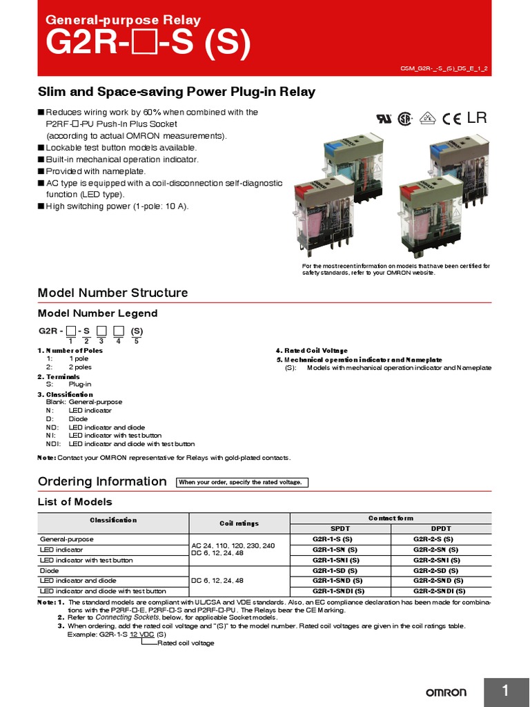 G2R Relay PDF | PDF | Electrical Connector | Alternating Current