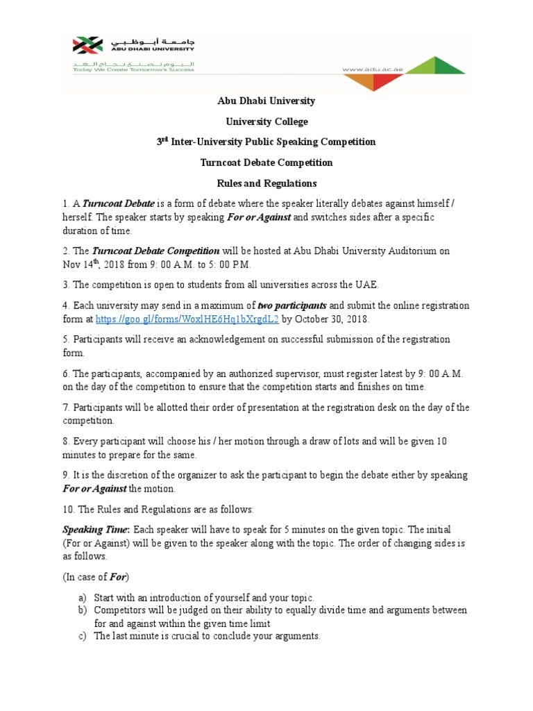 Speaker Society Rules and Regulations | PDF | Human Communication ...