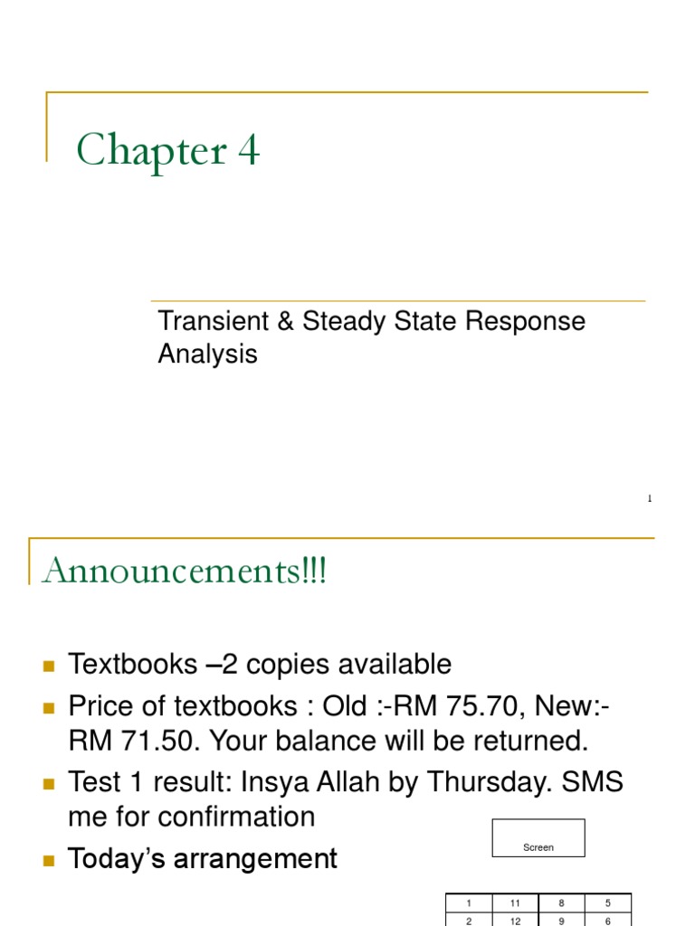Transient & Steady State Response Analysis | Download Free PDF ...