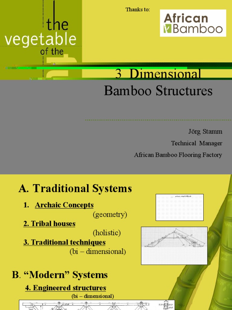 3 Dimensional Bamboo Structures: Thanks To | PDF