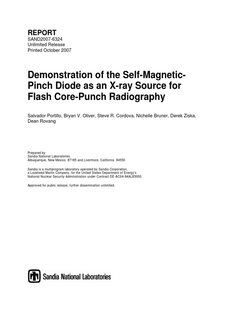 Demonstration of The Self-Magnetic-Pinch Diode As An X-Ray Source For ...