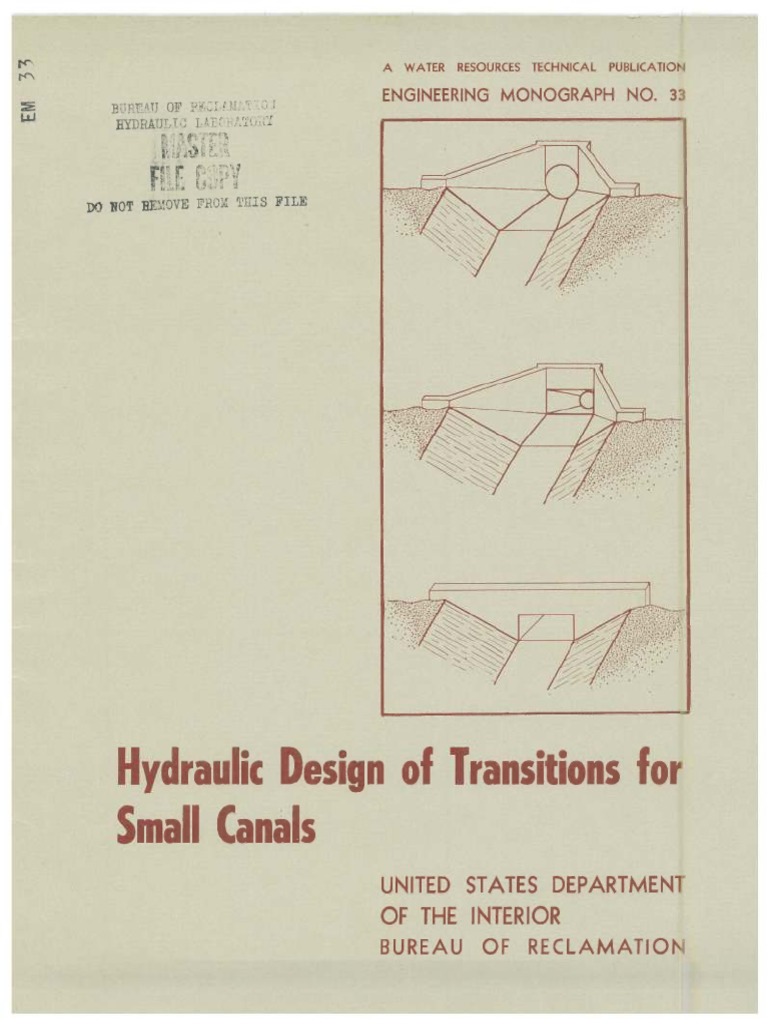 Transition For Small Canals | PDF | Erosion | Pipe (Fluid Conveyance)