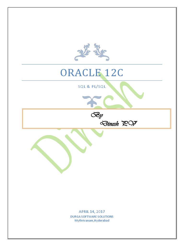 Oracle New Material-Updated | PDF | Oracle Database | Sql