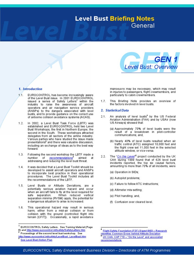Level Bust Overview | PDF | Air Traffic Control | Aeronautics