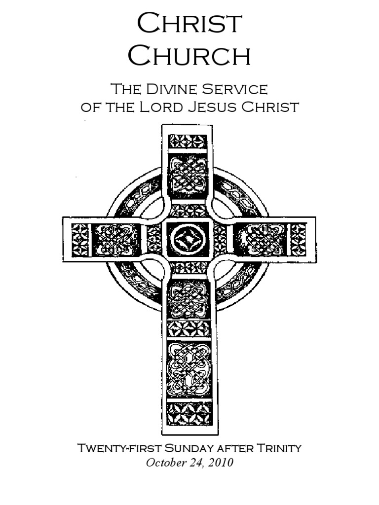 The Divine Service of The Lord Jesus Christ: Twenty-First Sunday After ...