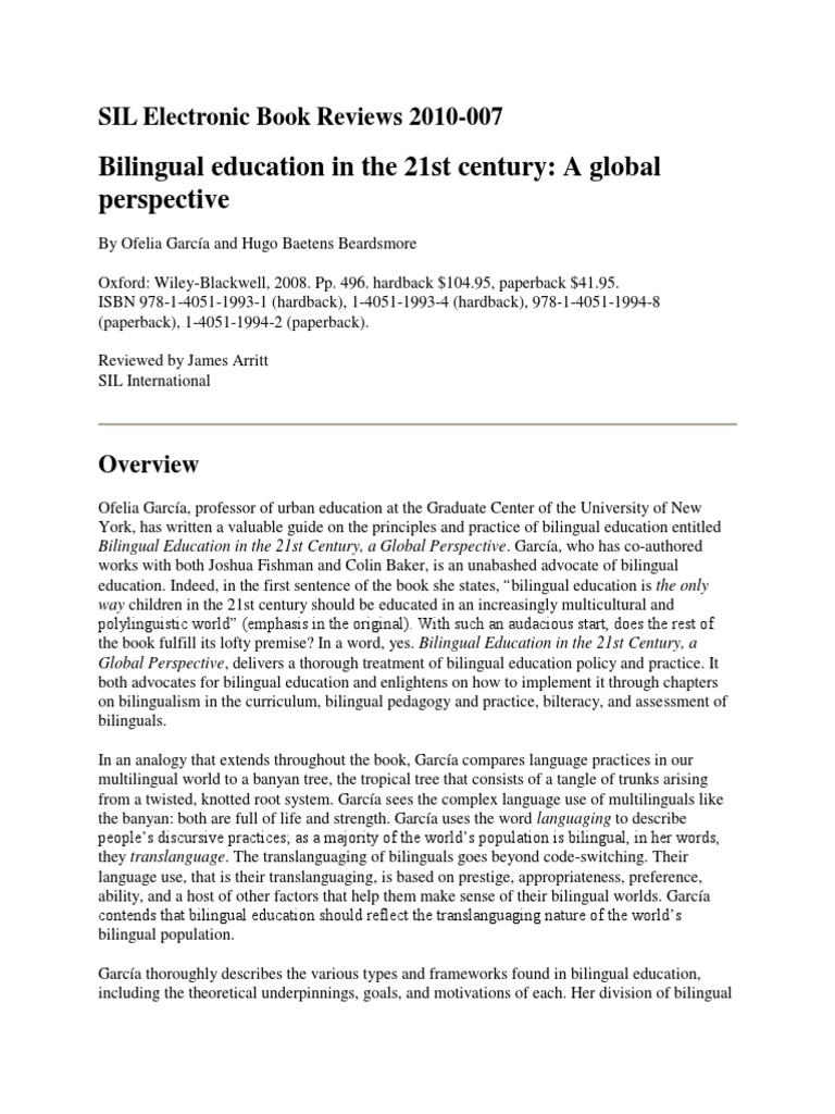 Bilingual Education in The 21th | PDF | Multilingualism | Languages