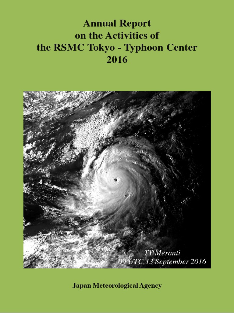 2016 Typhoon Report JMA | PDF | Sea Surface Temperature | Numerical ...