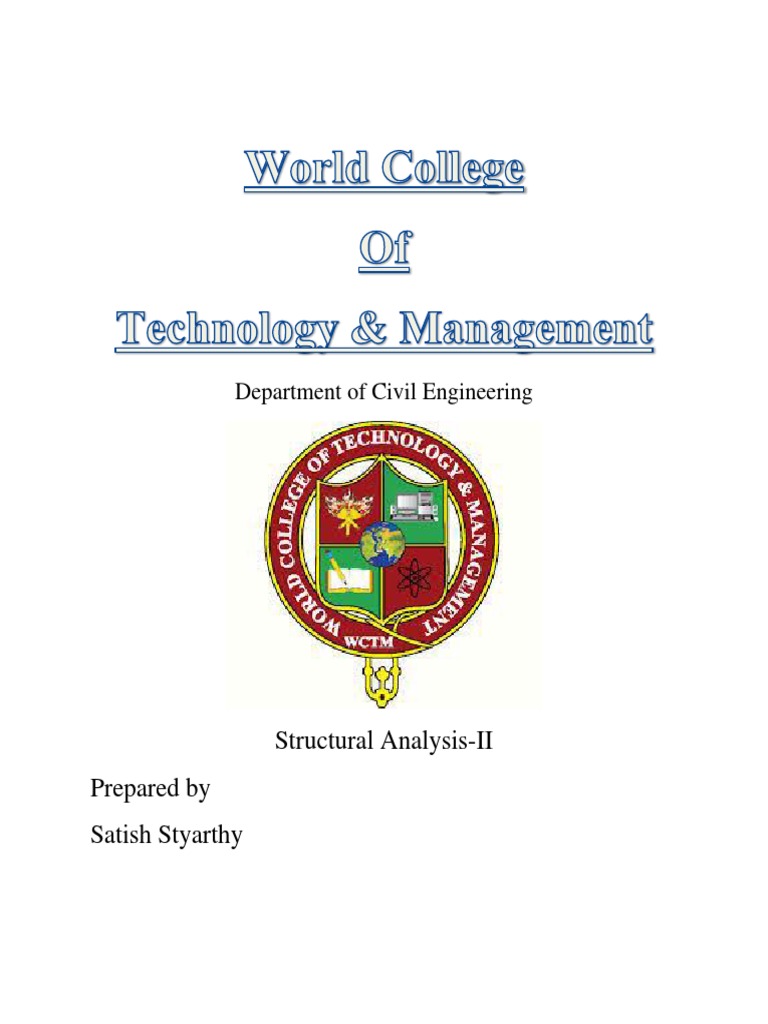 Structural Analysis Ii Pdf Bending Beam Structure