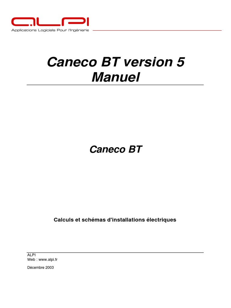 Manuel Caneco BT (Fra) | PDF | Réseau électrique | Logiciel