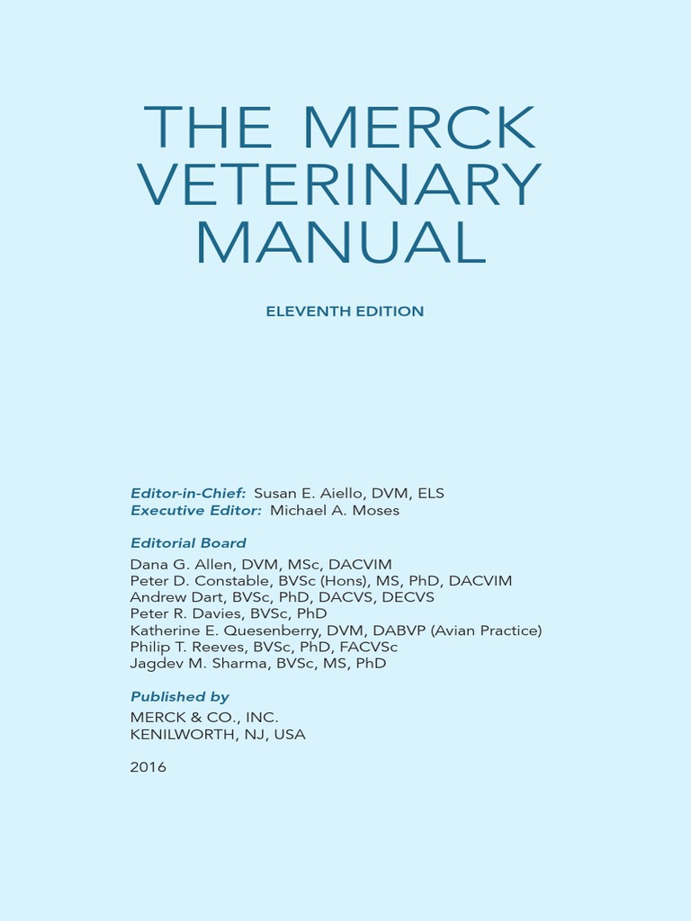 The Merck Veterinary Manual: Eleventh Edition | PDF