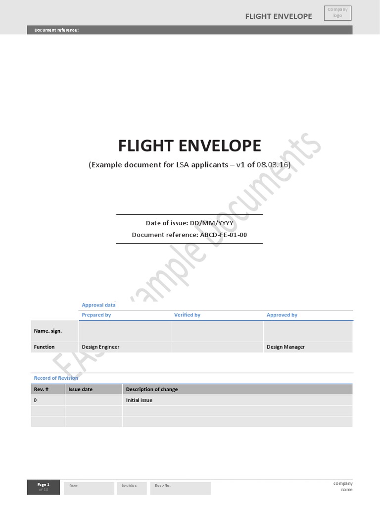 Flight Envelope Definition for Light Sport Aircraft | PDF | Airspeed ...