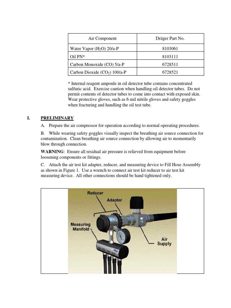 AQT Test Procedure | PDF | Carbon Dioxide | Water Vapor