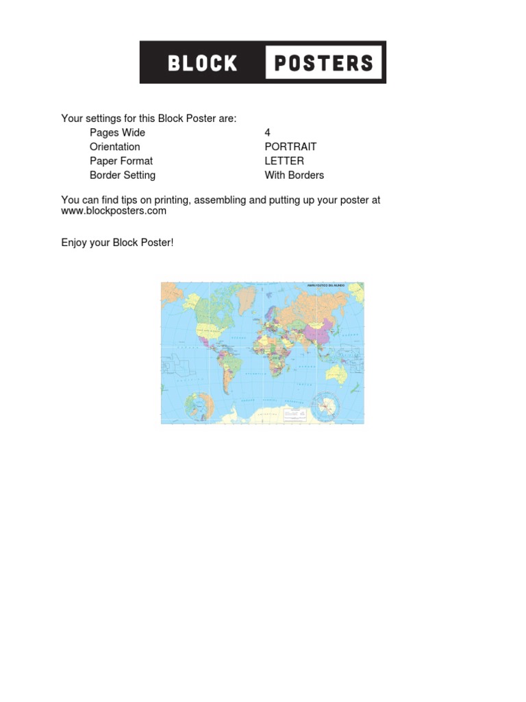 Block Poster Setup Guide | PDF