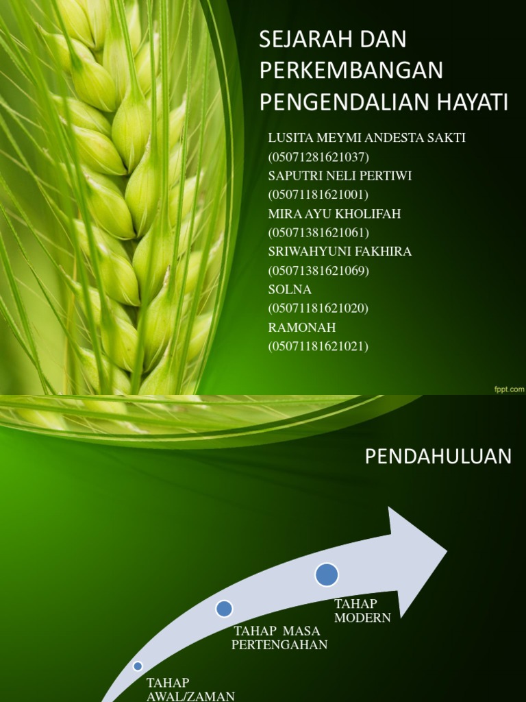 PHPH Kel.1 Sejarah Dan Perkembangan Pengendalian Hayati | PDF | Sains & Matematika