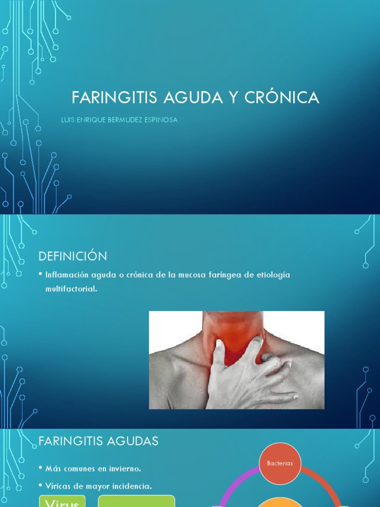 Faringitis agudas y crónicas: definición, etiología, síntomas, diagnóstico y tratamiento | PDF ...