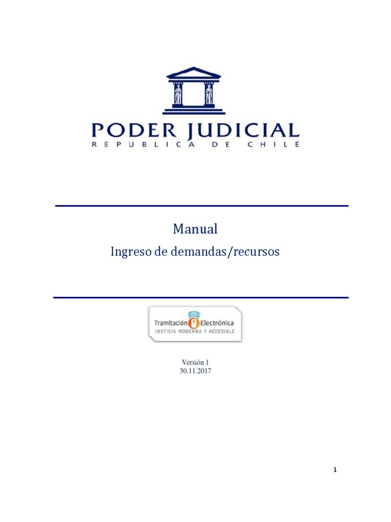 Manual OJV Ingreso de Demandas y Recursos v1 30.11.2017 | Descargar gratis PDF | Archivo de ...