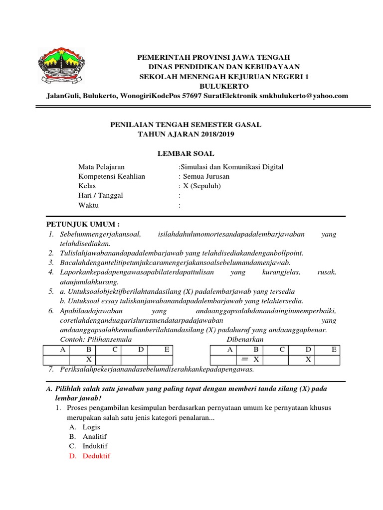 Soal Simu, Asi Digital | PDF