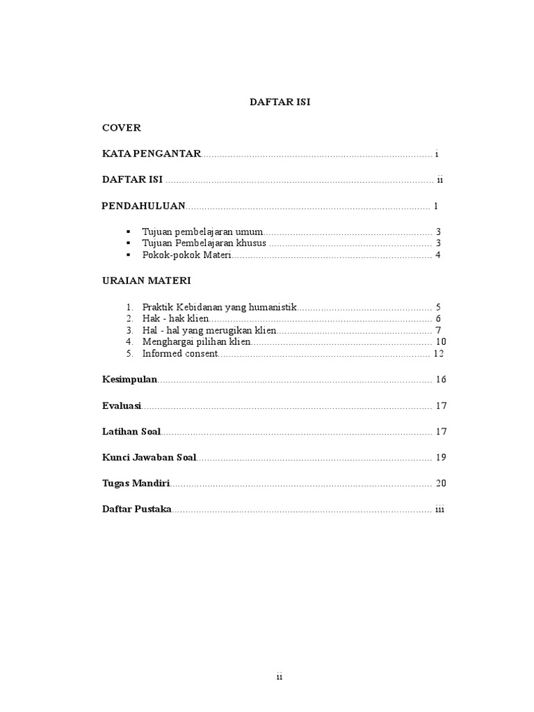 Daftar Isi Modul | PDF