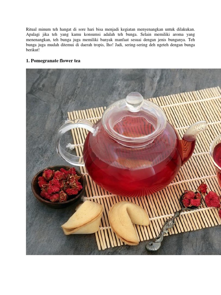 Pomegranate Flower Tea | PDF | Pengembangan Diri | Kesehatan Holistik
