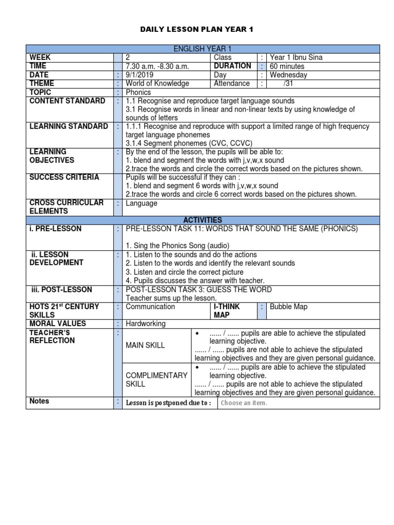Phonics JVWX Wednesday | PDF | Phonics | Word