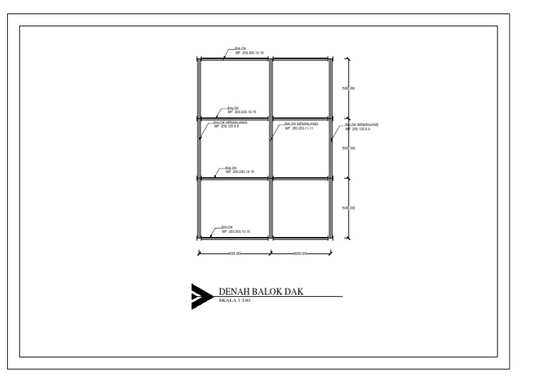 Denah Balok Dak | PDF