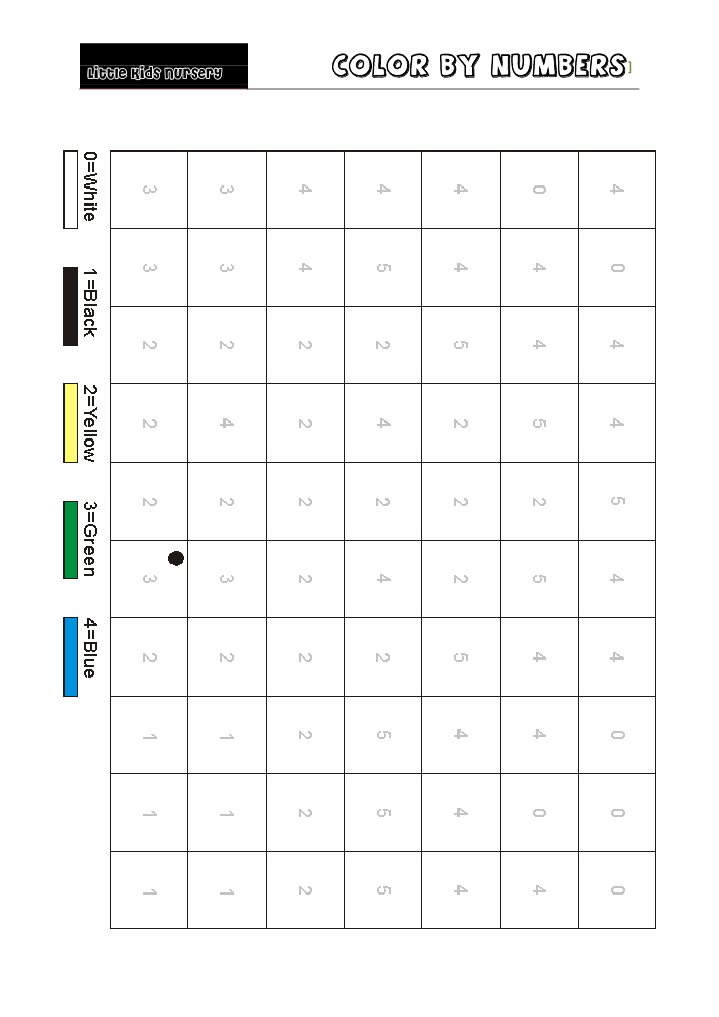 Nursery Color By Numbers Fun | PDF | Language Arts & Discipline