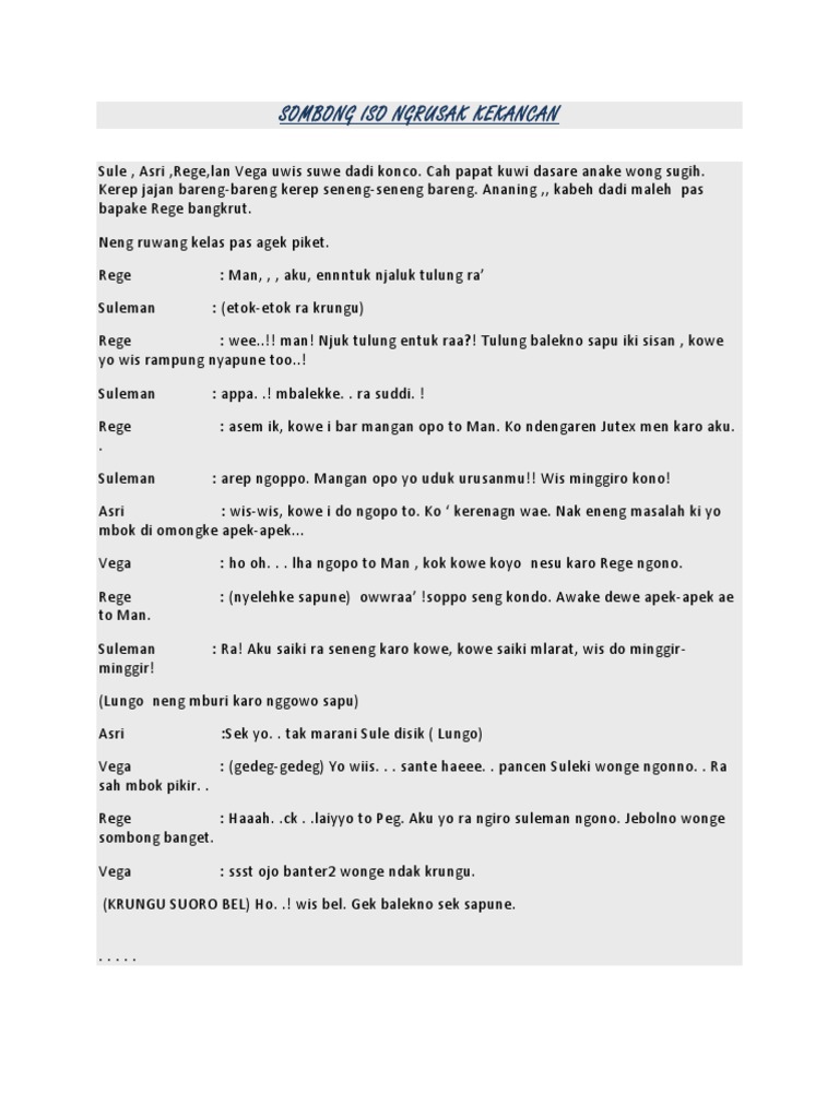 Bahasa Jawa Kelas 9D | PDF