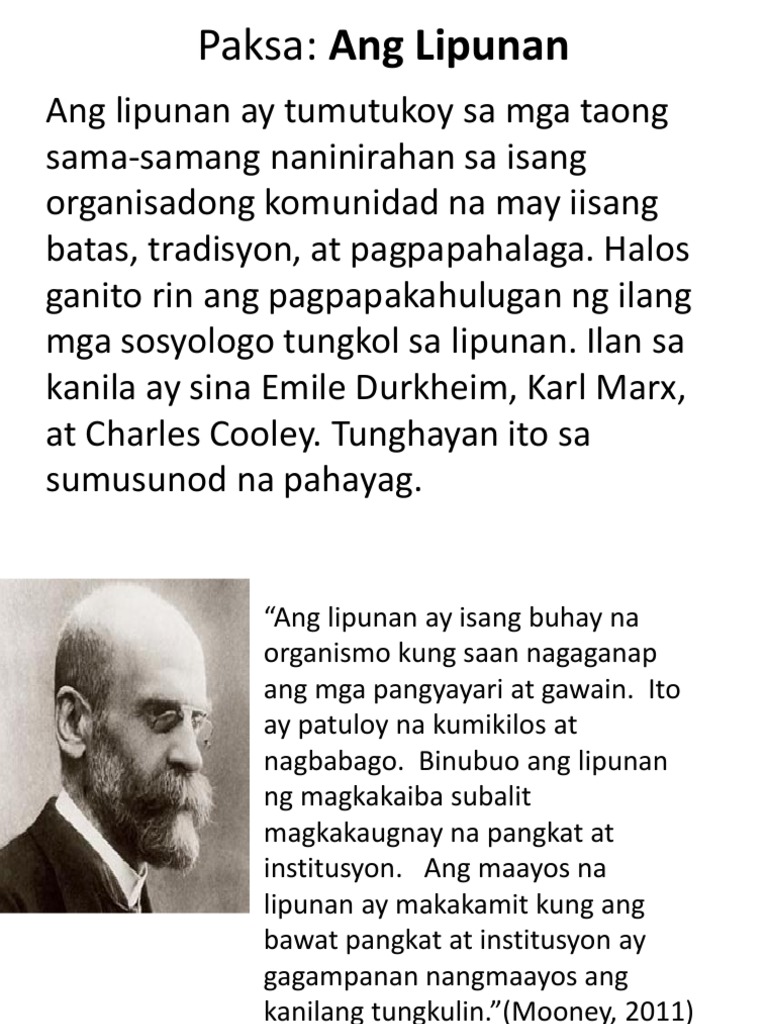 Ang Lipunan at Kultura | PDF