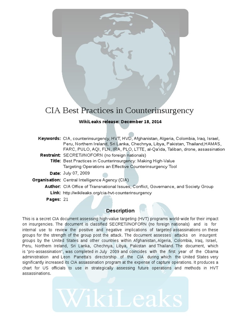 CIA Insights on High-Value Targeting | PDF | Finance & Money Management ...