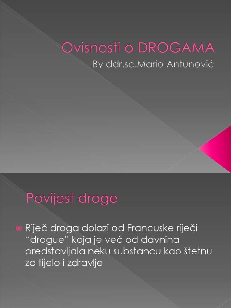 Ovisnosti o DROGAMA | PDF