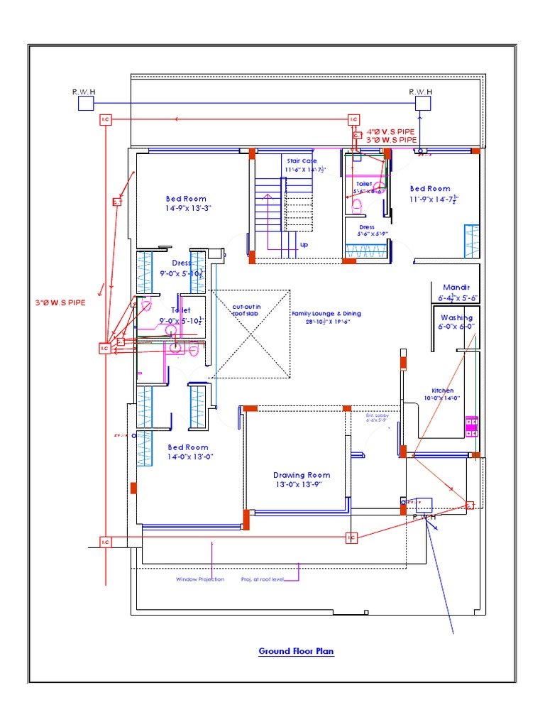 Ground Floor Plan Dimensions and Layout | PDF | Local Government Areas ...