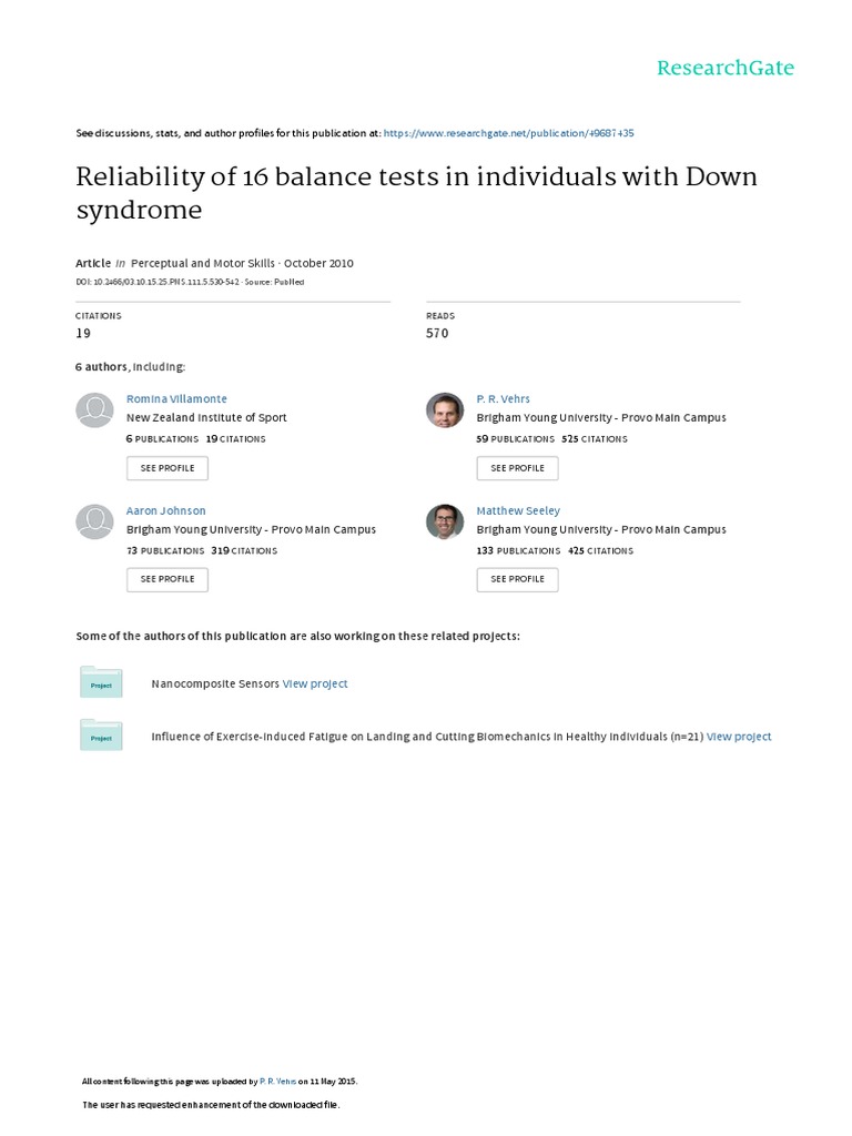 16 Balance Test | PDF | Balance (Ability) | Physical Therapy