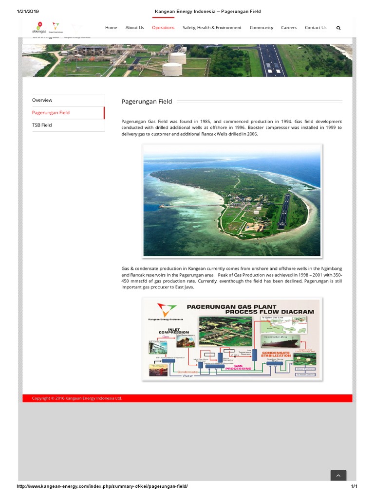 Kangean Energy Indonesia - Pagerungan Field | PDF