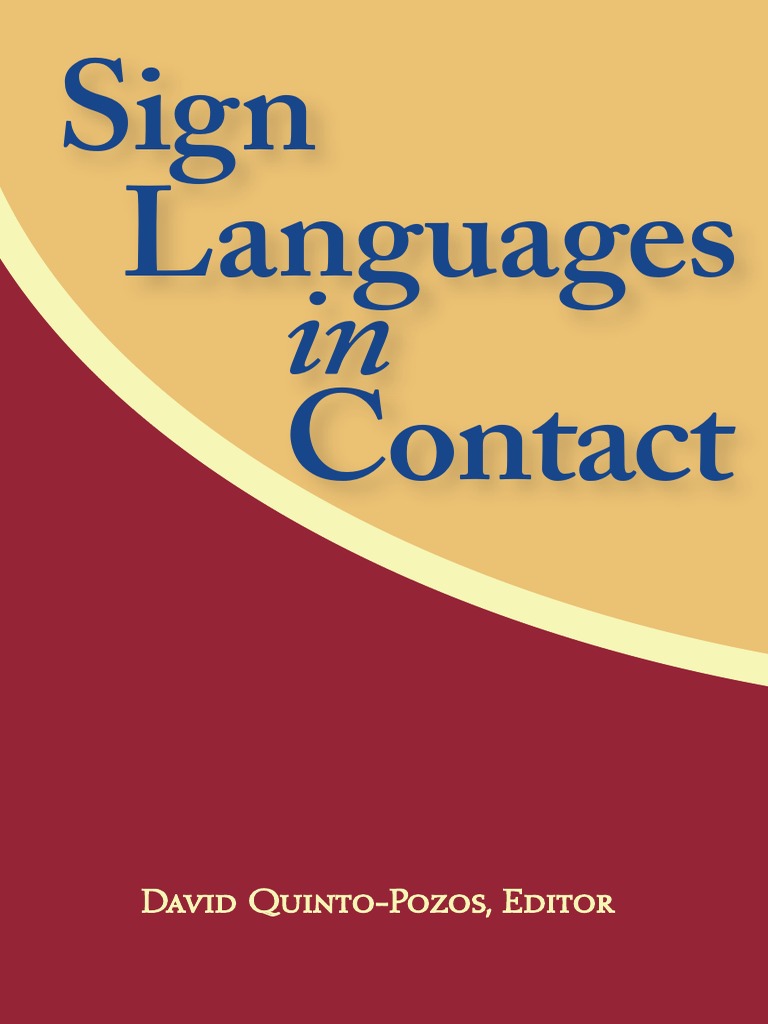 Sign Languages in Contact (1563683563) | American Sign Language | Sign ...