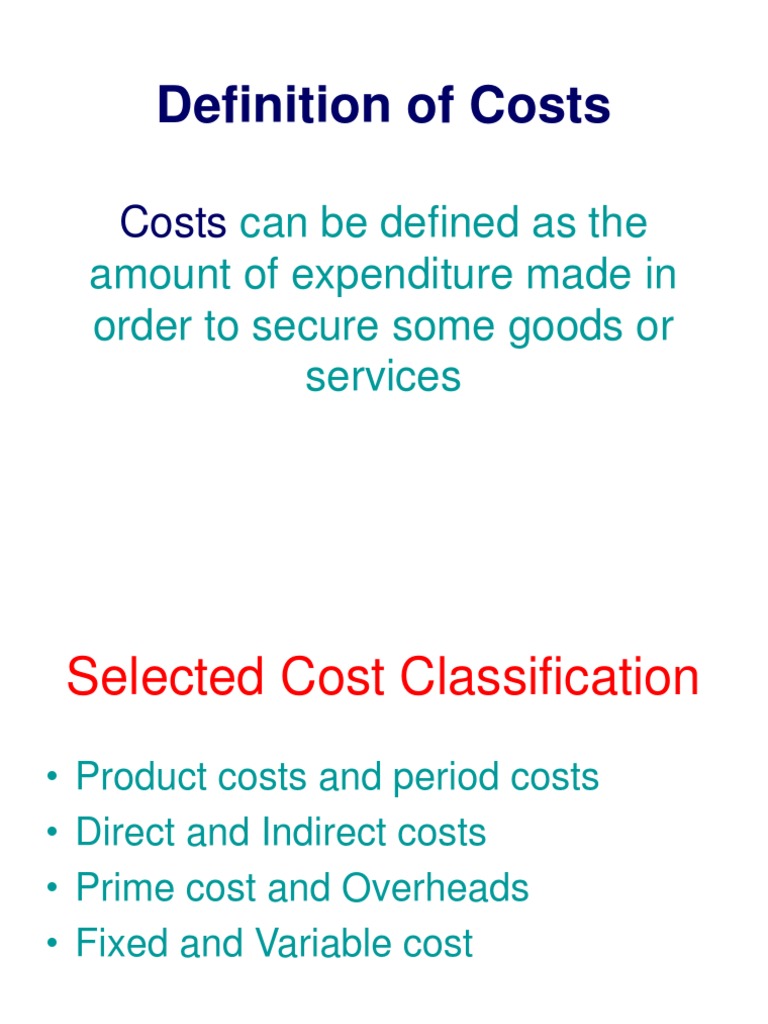 Definition of Costs | PDF