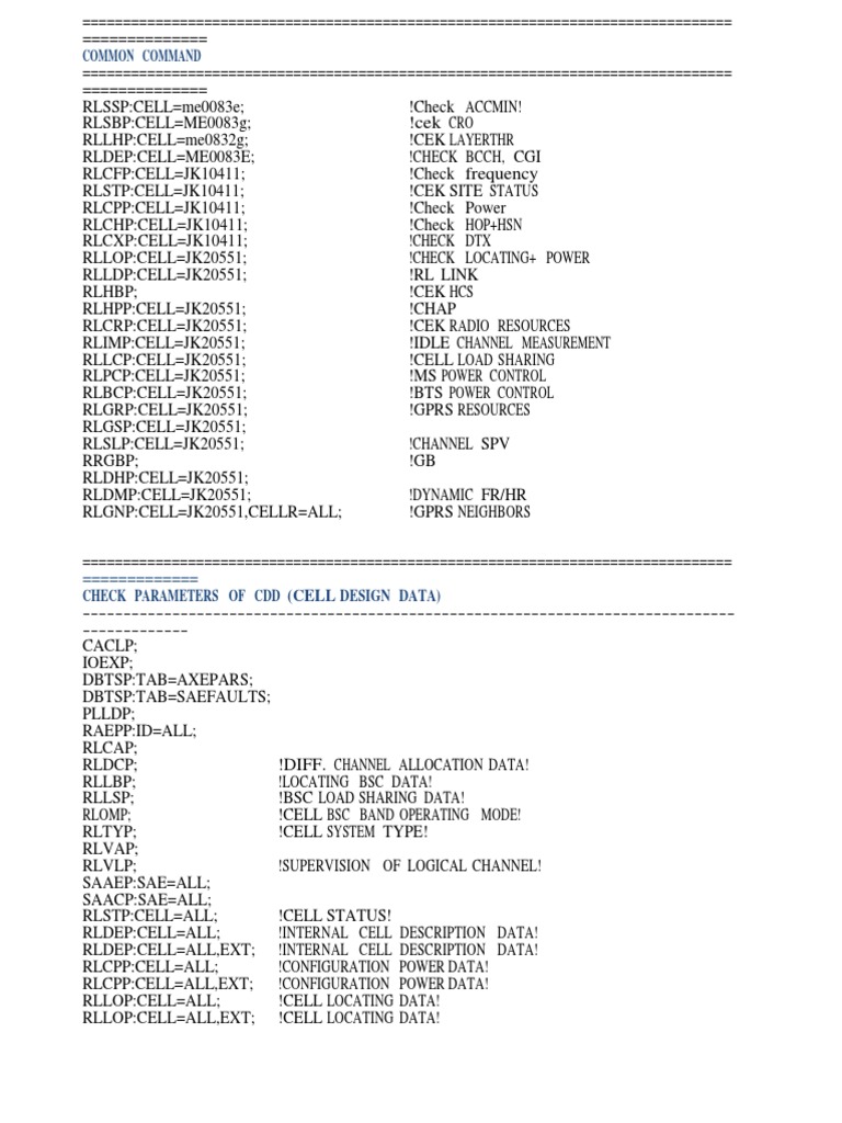 Command Winfiol BSC | PDF | General Packet Radio Service | Physical Layer Protocols