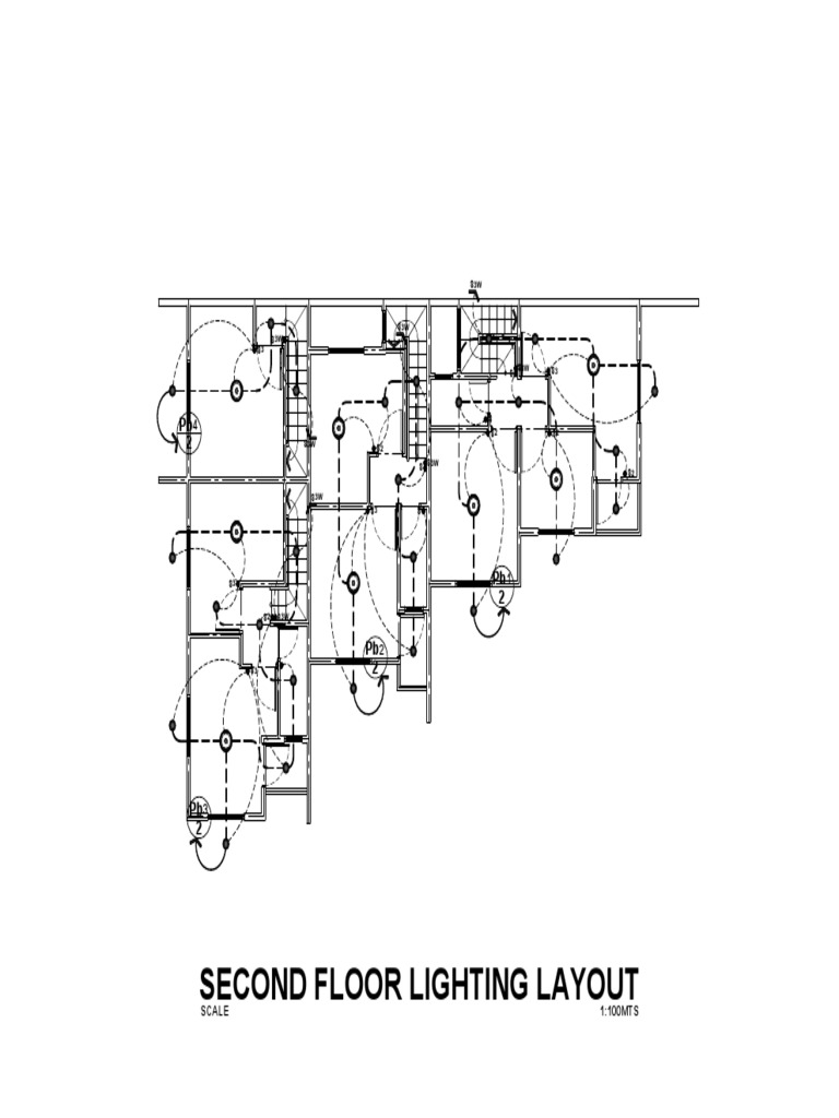 Proposed Second Floor Lighting Layout for a Large Open Plan Space ...