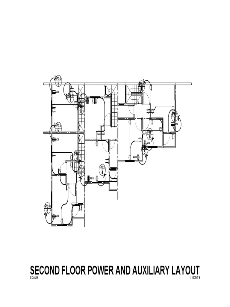 Second Floor Power and Auxiliary Layout: PB 5 PB 4 | PDF