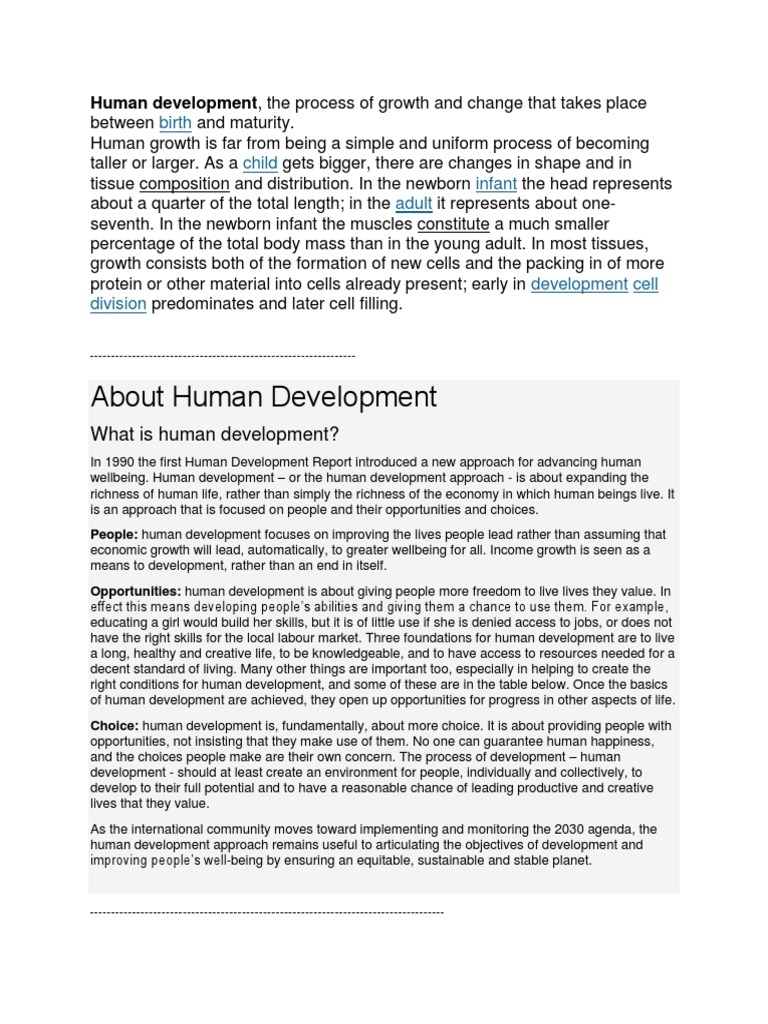 Understanding Human Development Process | PDF | Human | Economies