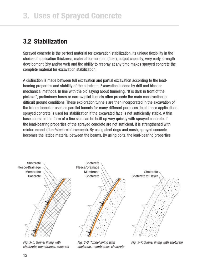 Stable Sprayed Concrete | PDF | Tunnel | Concrete