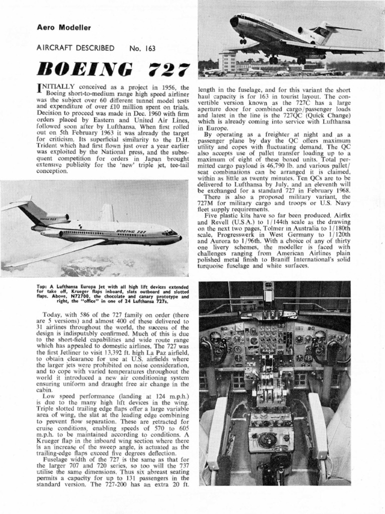 Boeing 727 | PDF | Aircraft Configurations | Aeronautics