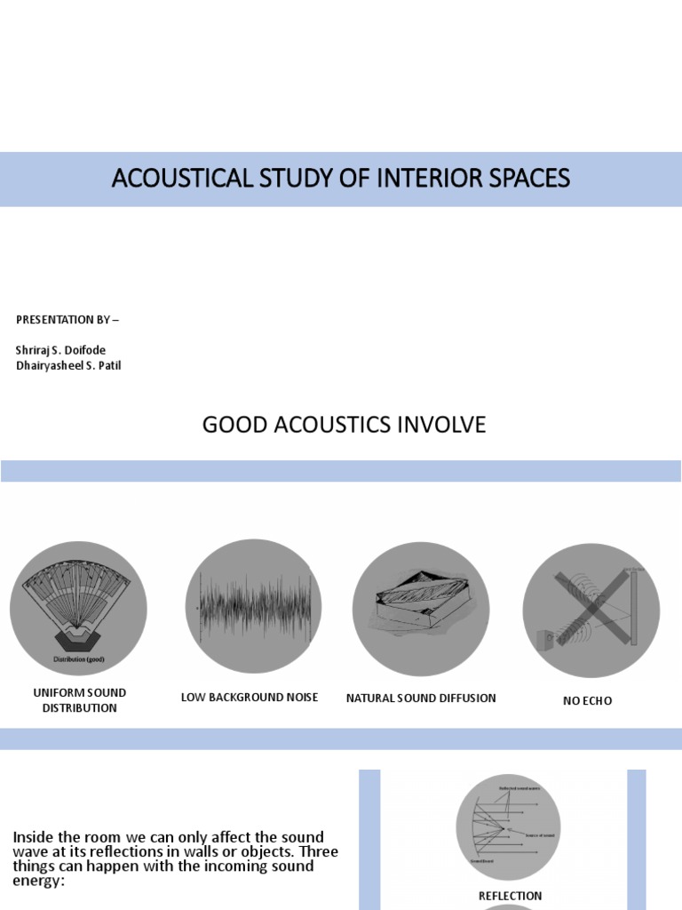 Acoustical Study of Interior Spaces | PDF | Reflection (Physics) | Sound