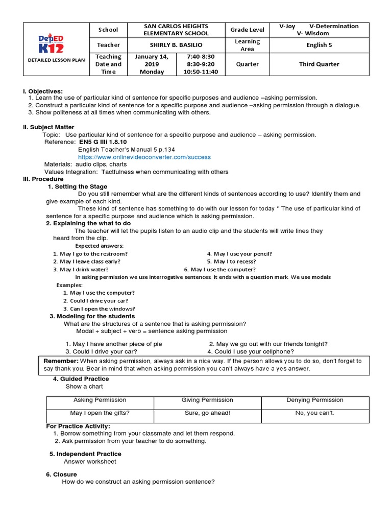 Lesson Plan | PDF | Lesson Plan | Question