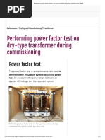Insulation Power Factor Testing Guide | PDF | Transformer | Insulator ...