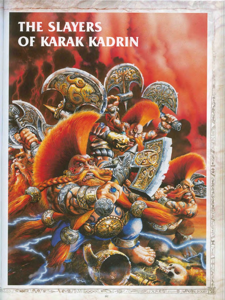 Warhammer Slayer Army Rules 6th | Elements Of Fiction | Gaming