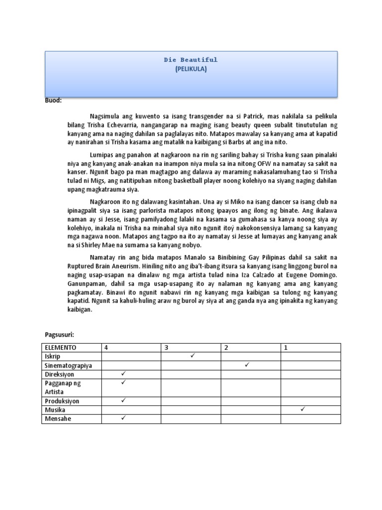 Die Beautiful | PDF