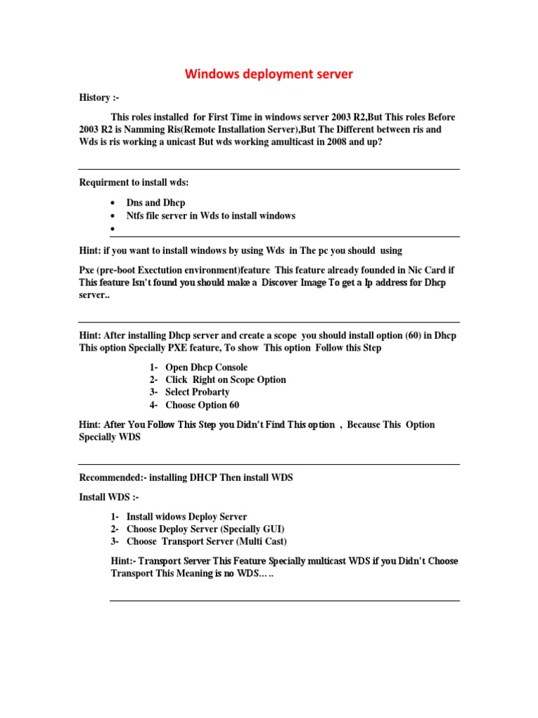 WDS | PDF | Microsoft Windows | System Software
