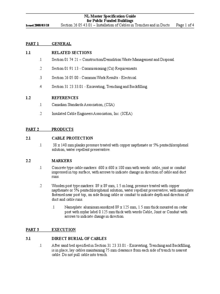 NL Master Specification Guide For Public Funded Buildings: Issued | PDF ...