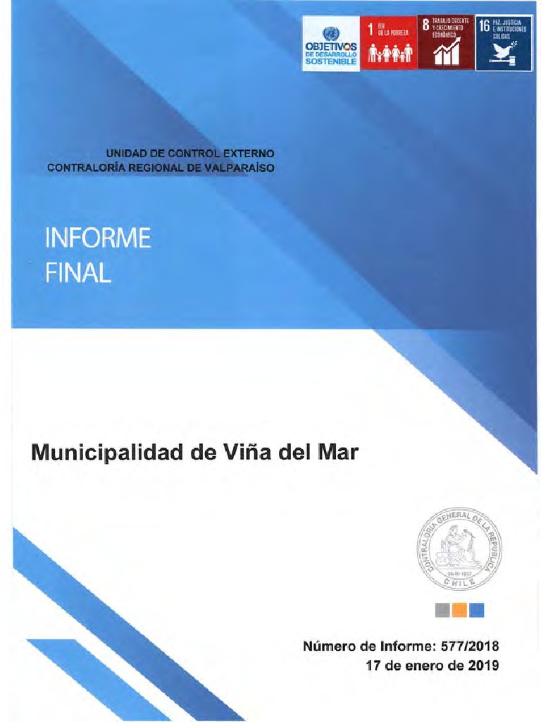 Informe Final 577-18 Municipalidad de Viña Del Mar Sobre Auditoría A Los Sistemas de Información ...
